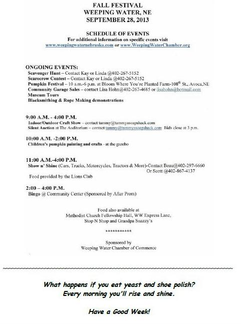 Official Site of Village of Manley, Nebraska - Community Newsletter